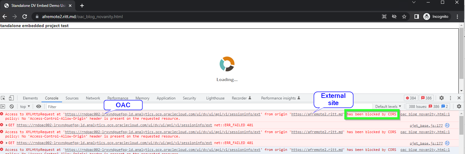 A Few Words About OAC Embedding