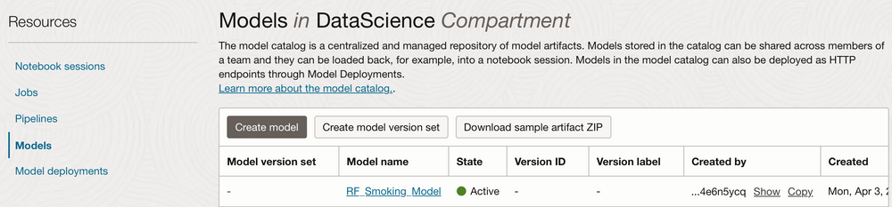 Introduction to Oracle Data Science Service | Part 3