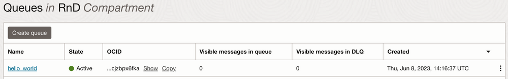 An Initial Introduction to OCI Queue with OCI Python SDK