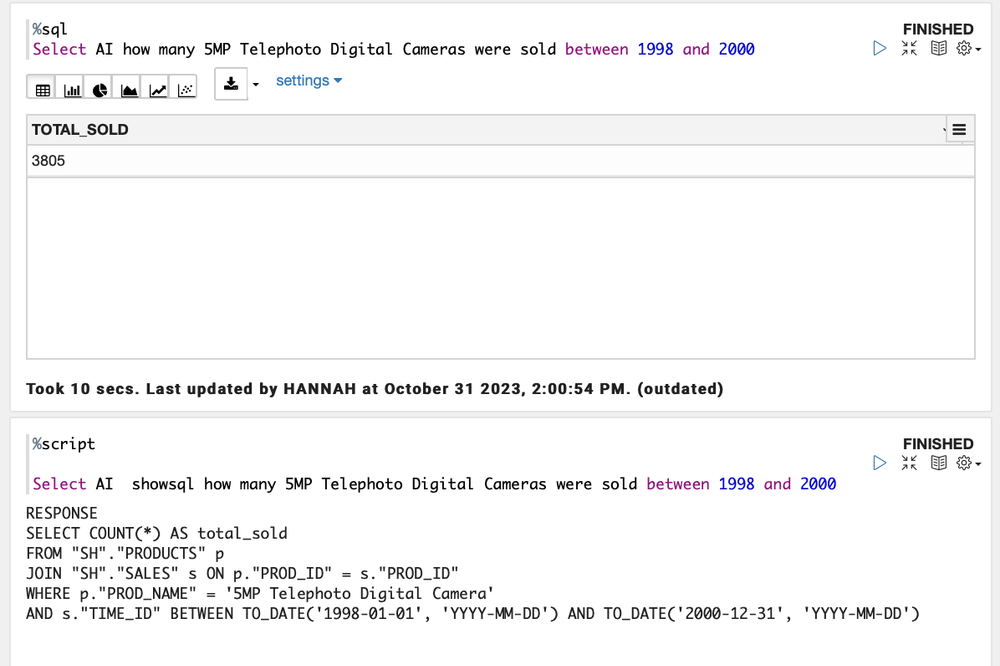 Oracle Autonomous Database Select AI
