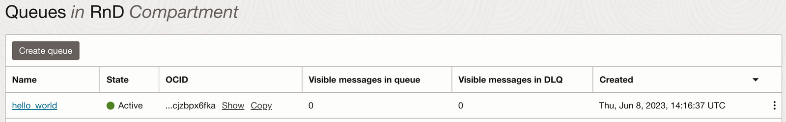 An Initial Introduction to OCI Queue with OCI Python SDK