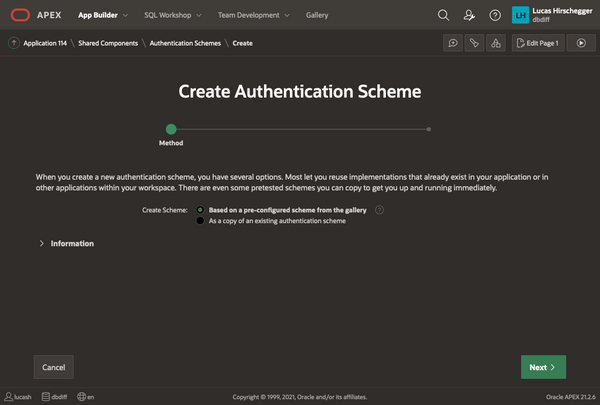 Oracle APEX - Social Login
