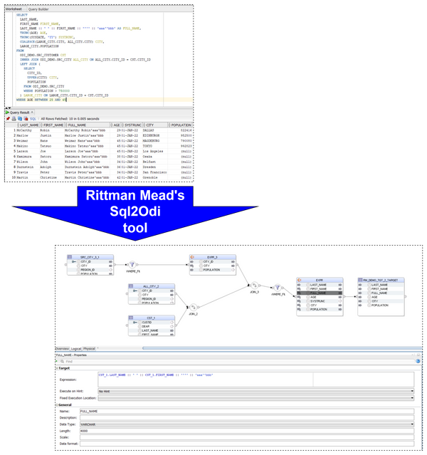 Sql2Odi - best practices for auto-generating your ETL content